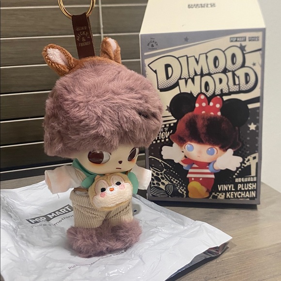 POP MART | Toys | Disney Dimoo World Vinyl Plush Keychain Red And Black ...
